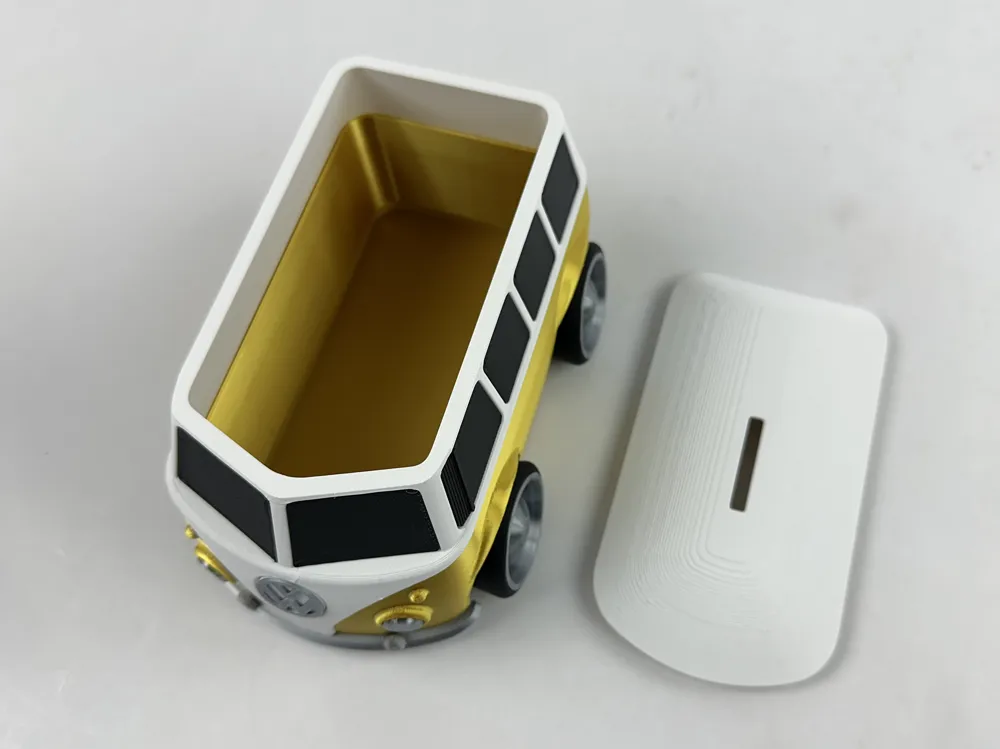 VW BUS - PIGGY BANK - Free 3D Print Model - MakerWorld