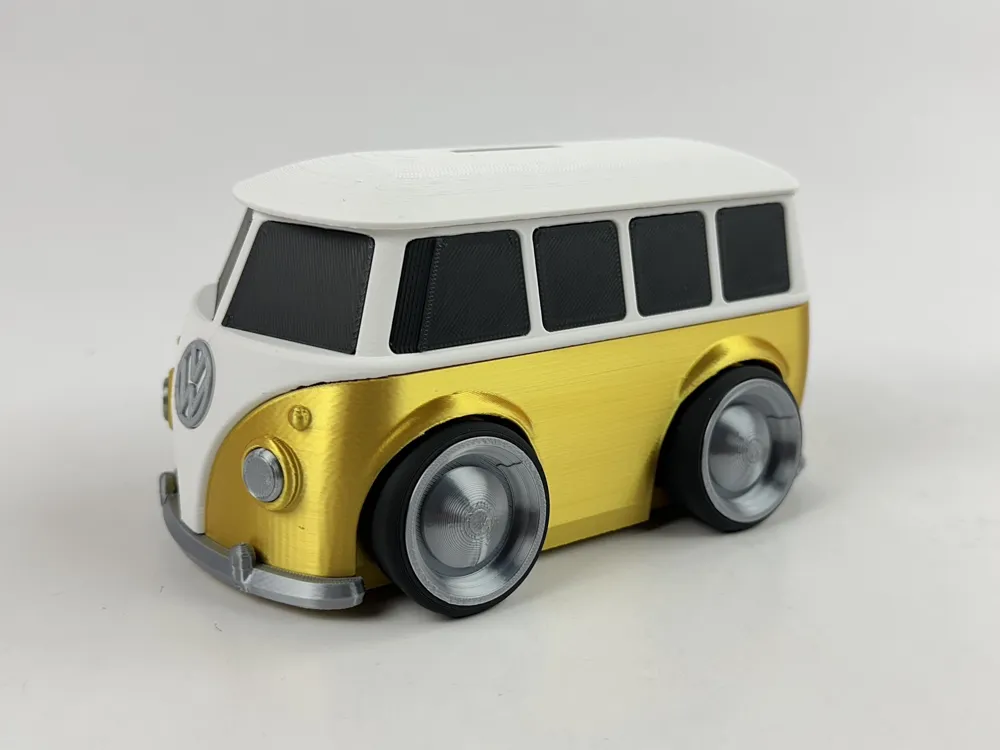 VW BUS - PIGGY BANK - Free 3D Print Model - MakerWorld