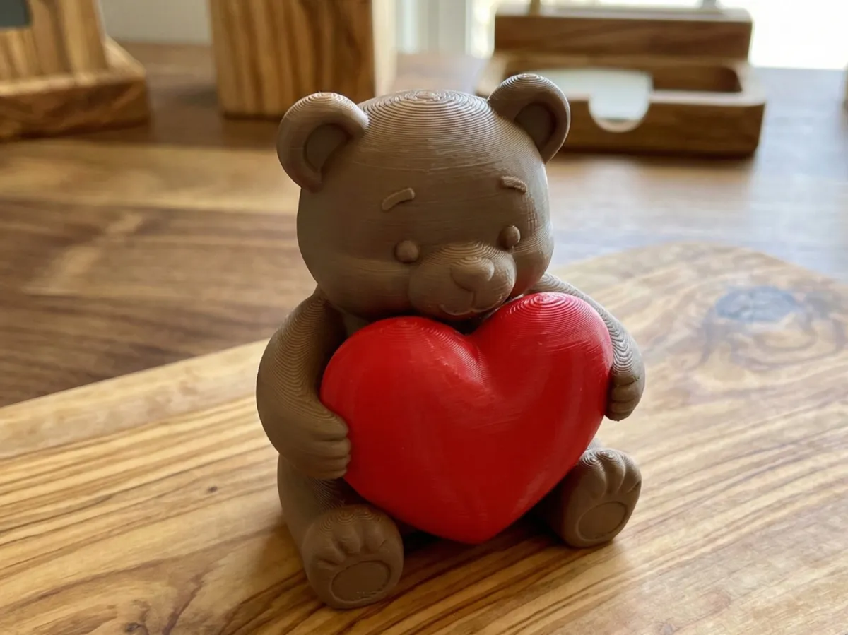 Heart Hugger Bear - Free 3D Print Model - MakerWorld