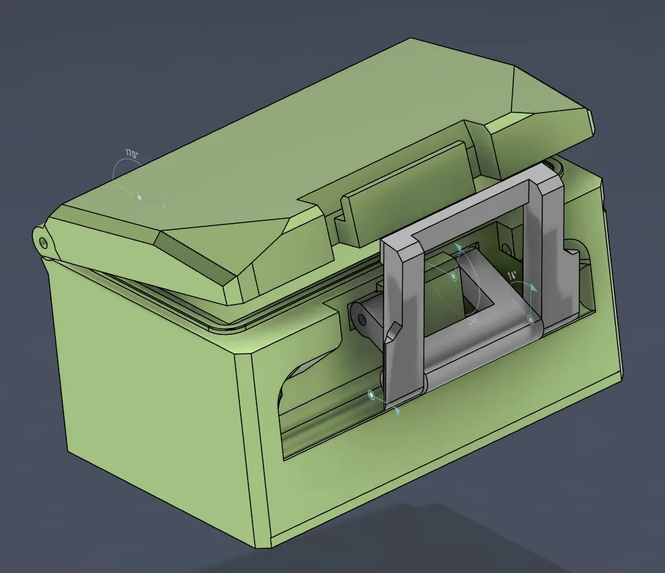 Sealed box with latch (100% printable) - Free 3D Print Model - MakerWorld