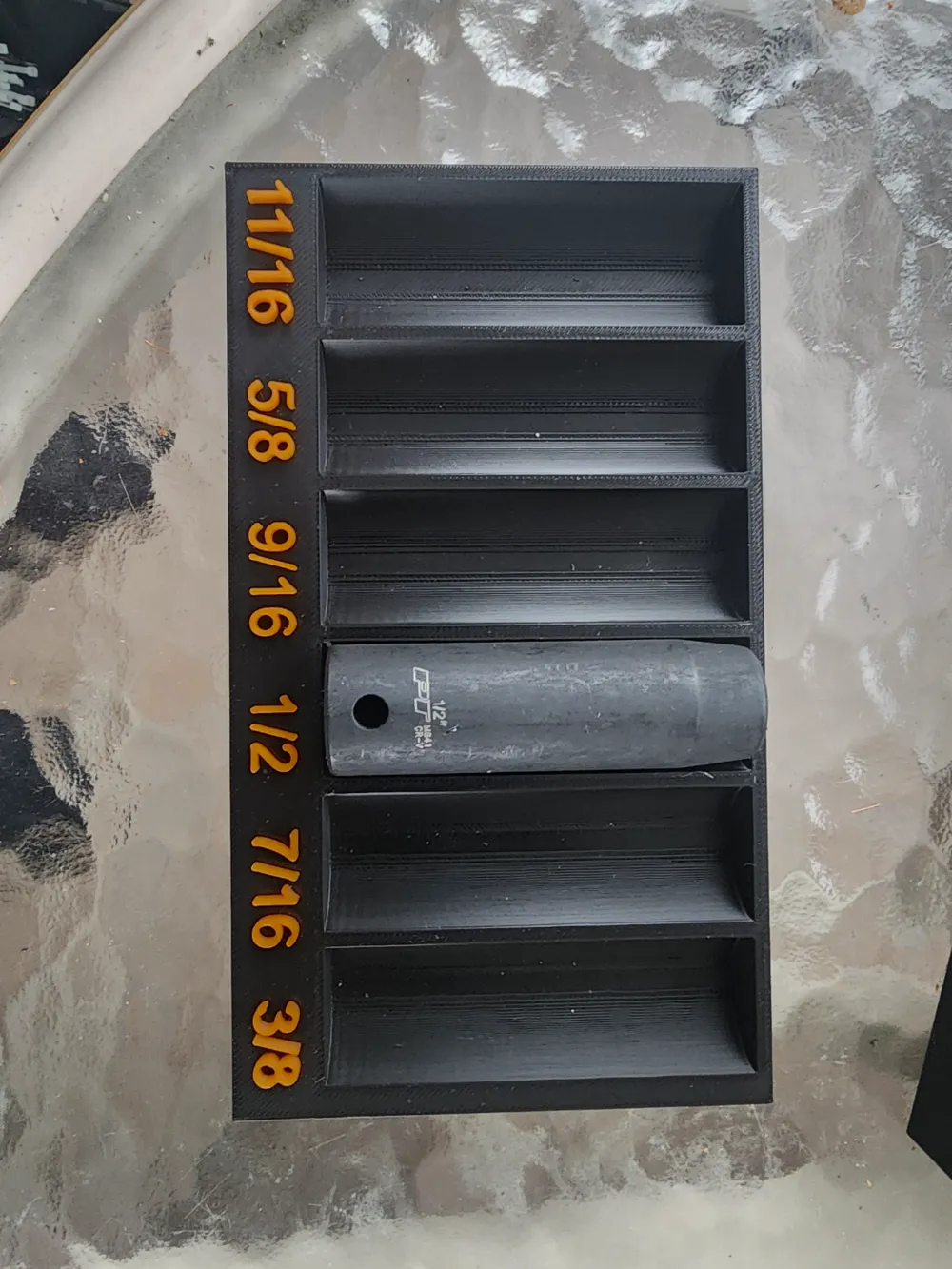SAE Deep Socket Laydown Tray by racmontana - MakerWorld