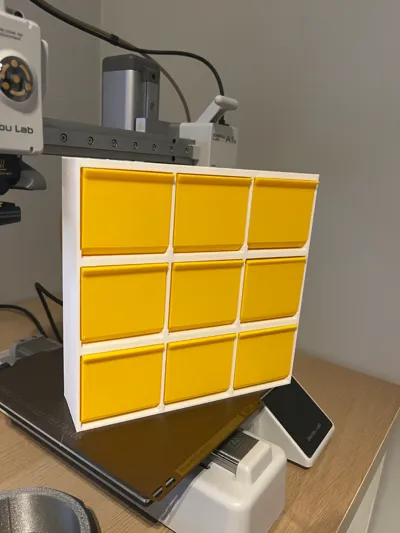 Drawer for small part Organizer 3x3 by MaurizioMB MakerWorld: Download ...