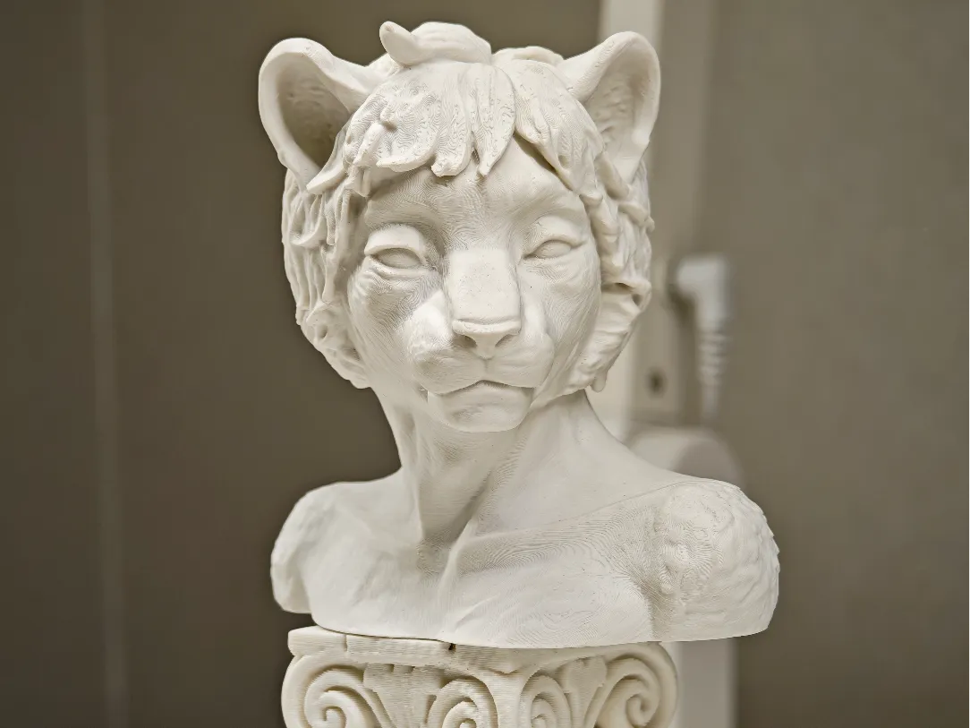 Greek anthropomorphic feline bust, with stand by jolbars MakerWorld ...