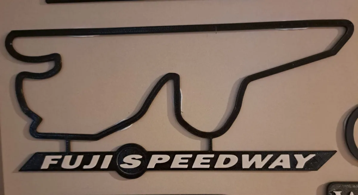 Fuji Speedway Track Map Wall Art - Free 3D Print Model - MakerWorld