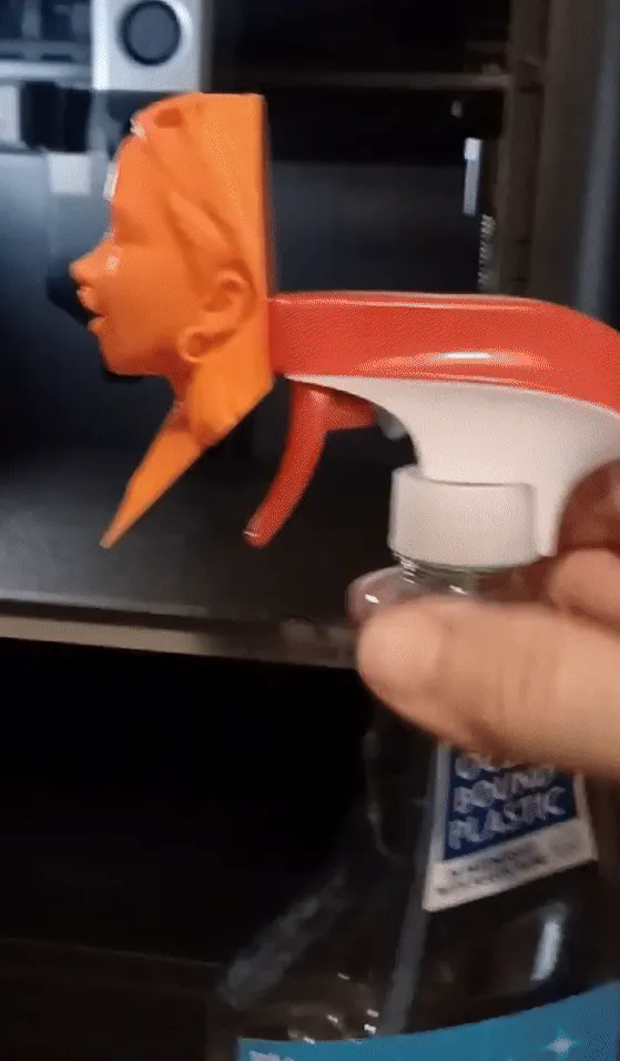 Funny Hawk Tuah Windex Spray Bottle Head - Free 3D Print Model - MakerWorld