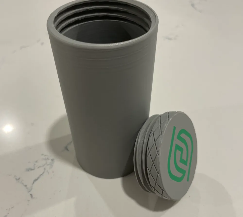 Threaded container with knurled lid by RG3D - MakerWorld