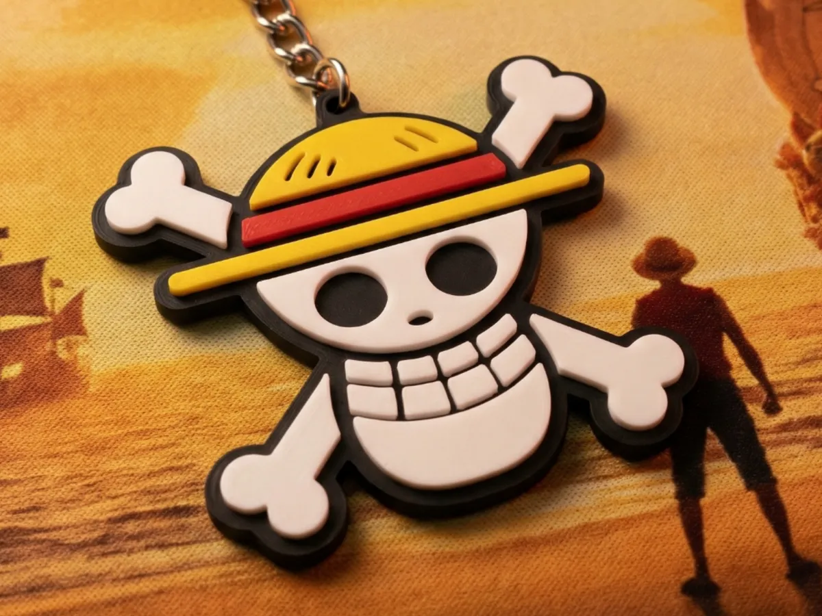 Chaveiro One Piece - Emblema Pirata do Luffy - Modelo gratuito para ...