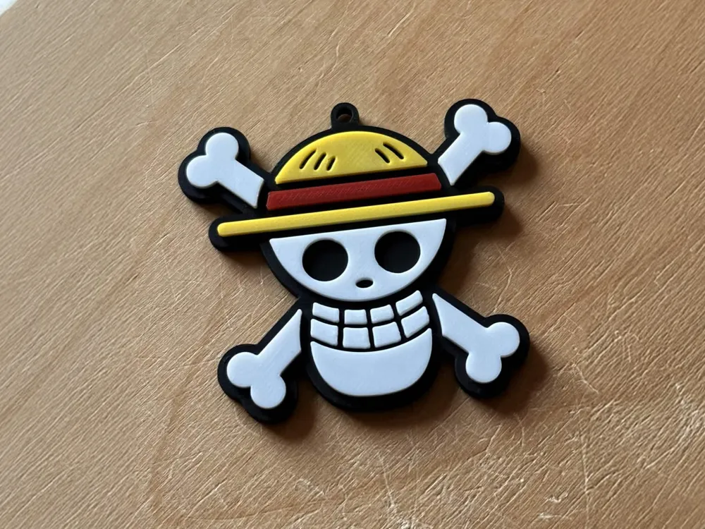 Chaveiro One Piece - Emblema Pirata do Luffy - Modelo gratuito para ...
