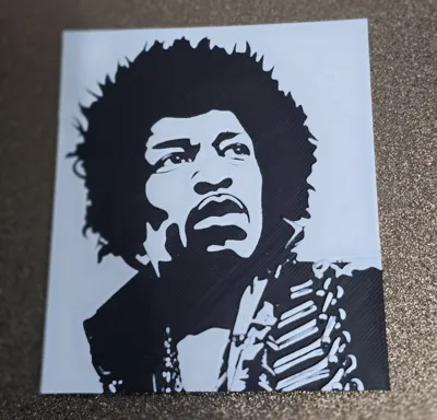 Jimi Hendrix - Free 3D Print Model - MakerWorld