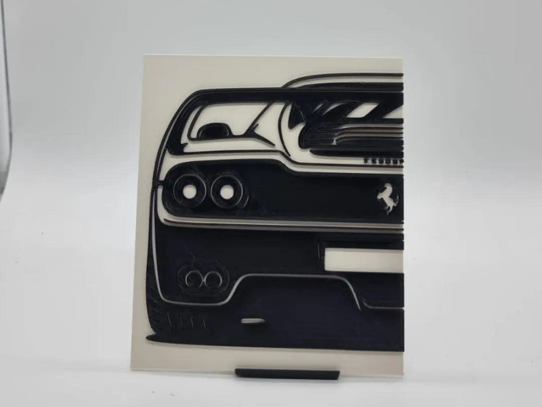 Art mural 2D Ferrari F50 - Modèle d'Impression 3D Gratuit - MakerWorld