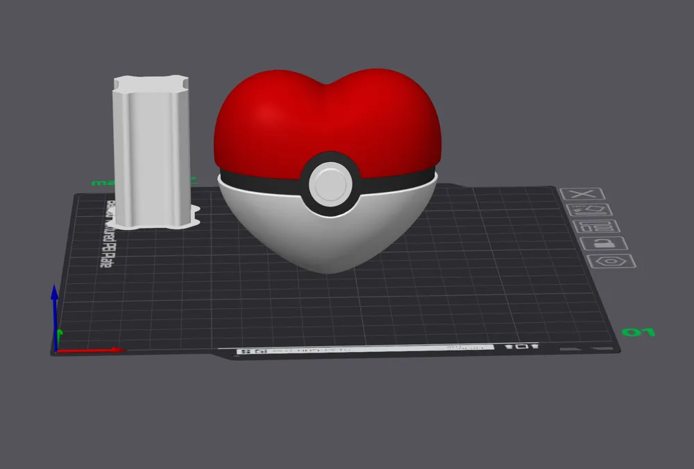 Pokeheart - Heart Pokeball - Free 3D Print Model - MakerWorld