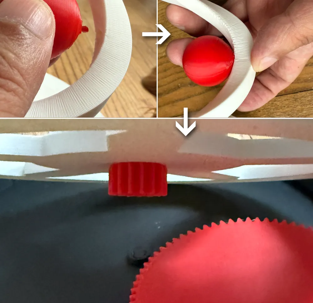 Magic ball spinner carrousel with 5.2:1 gear ratio - Free 3D Print ...