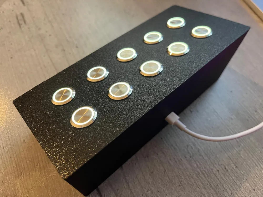 Panel de control para pulsadores / interruptores de 16mm y ESP32 - Modelo de impresión 3D ...