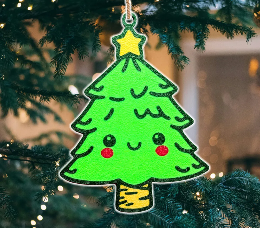 Cute Kawaii Christmas Tree Ornament by Salvadori - MakerWorld