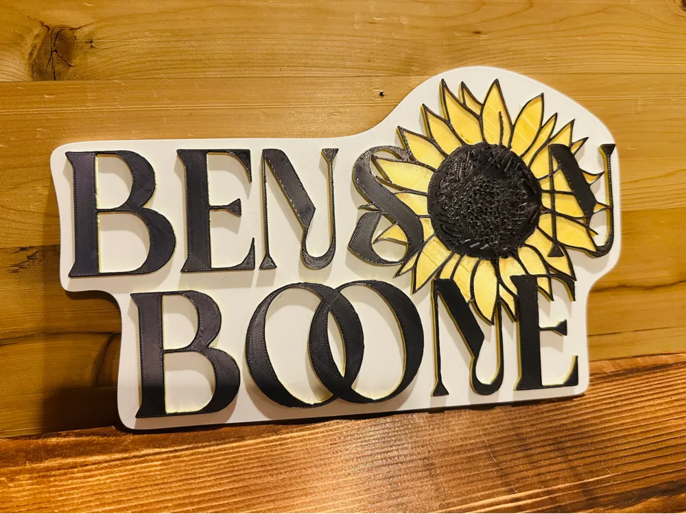 Benson Boone Sunflower Wall Art by tsandome - MakerWorld