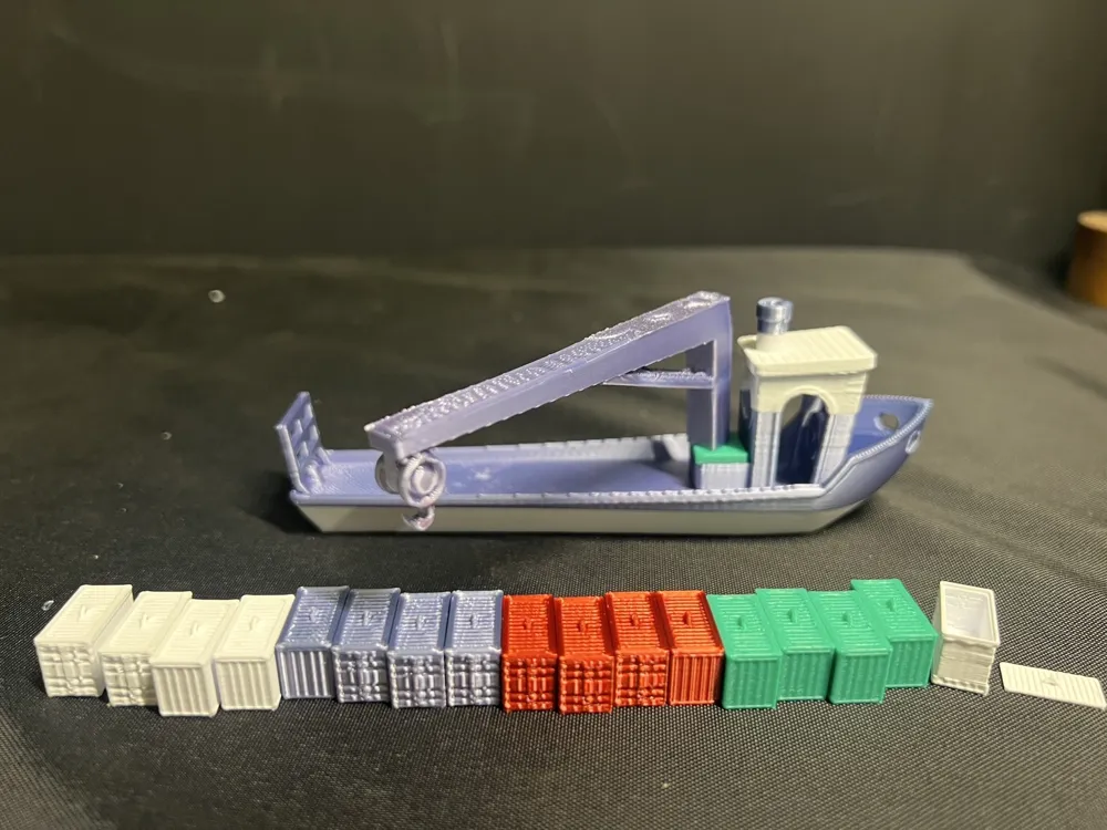 Mini Cargo Ship boat – Remixed Edition by AT62 MakerWorld: Download ...