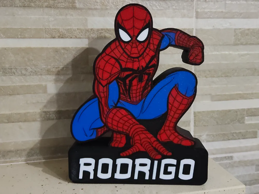 Spider man led box name rodrigo by FD 3d Print MakerWorld: Download ...