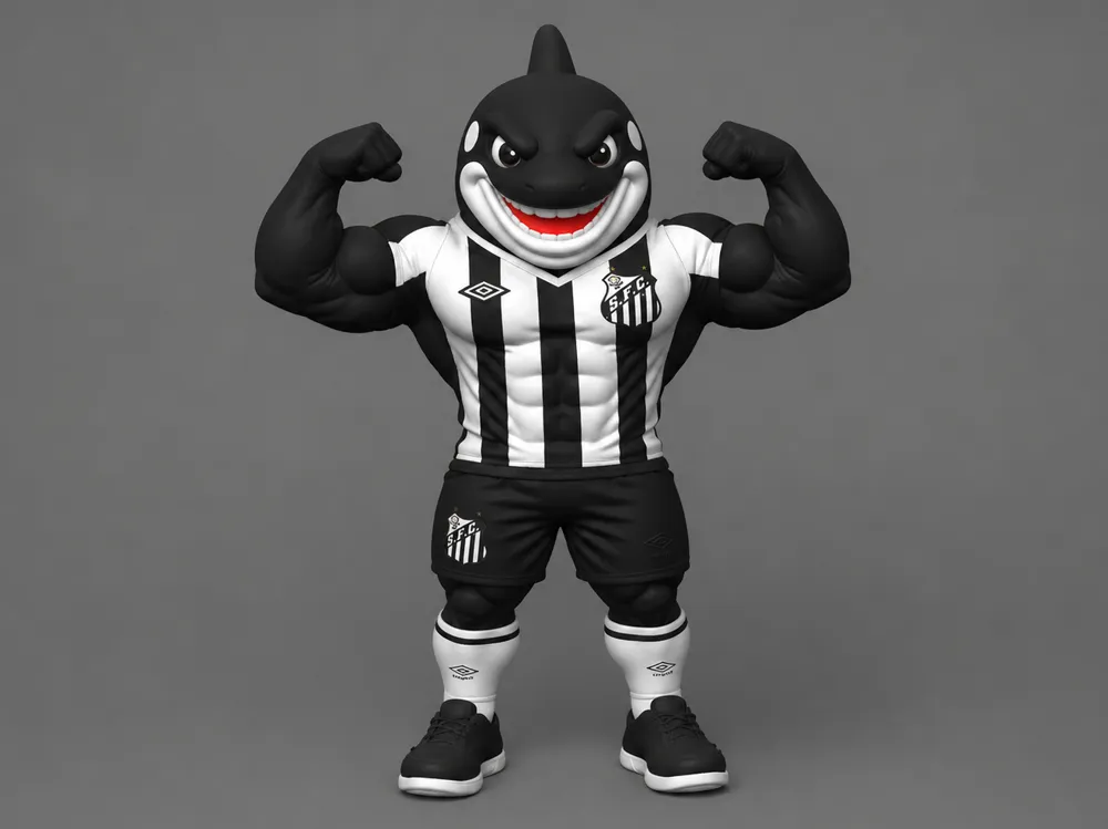 mascote do santos multicolor - Modelo gratuito para impressão 3D ...