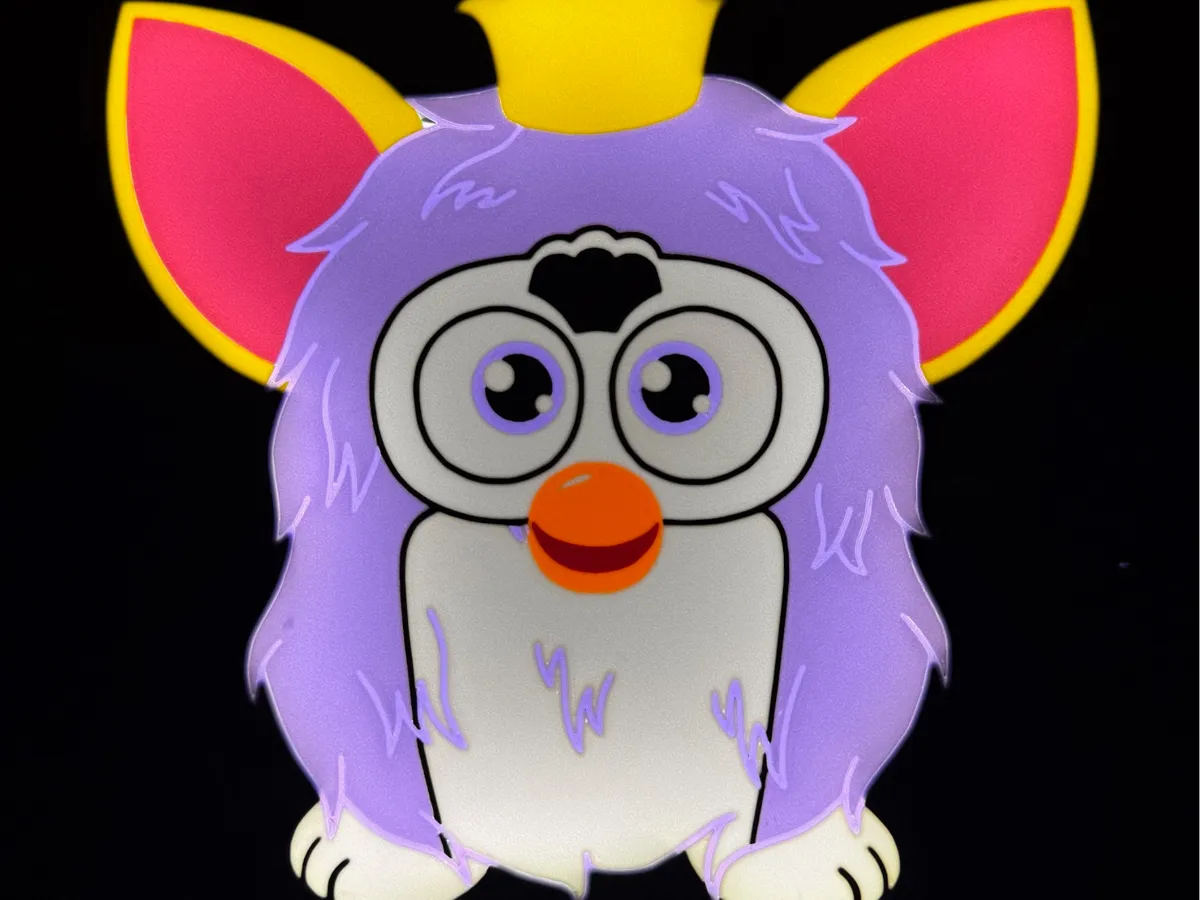 Furby Cute Lightbox Light box Night Light - Free 3D Print Model ...
