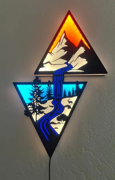 Mountain lightbox for A1 mini by jessie - MakerWorld