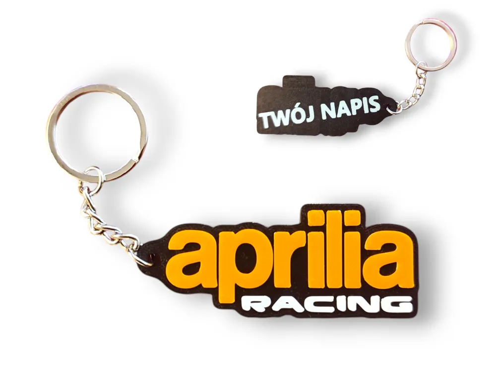 APRILLA RACING Moto Keychain Double Side with TEXT by Qunie 3D - MakerWorld