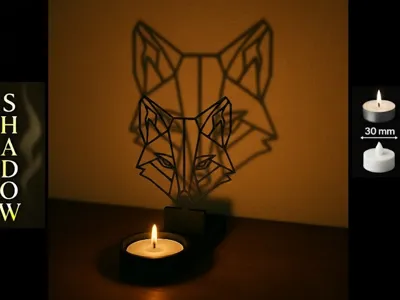 Shadow Art - Fox - Free 3D Print Model - MakerWorld