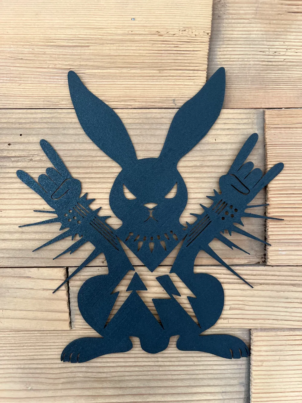 Heavy Metal Rabbit (Wall and Hanger) by krappe - MakerWorld