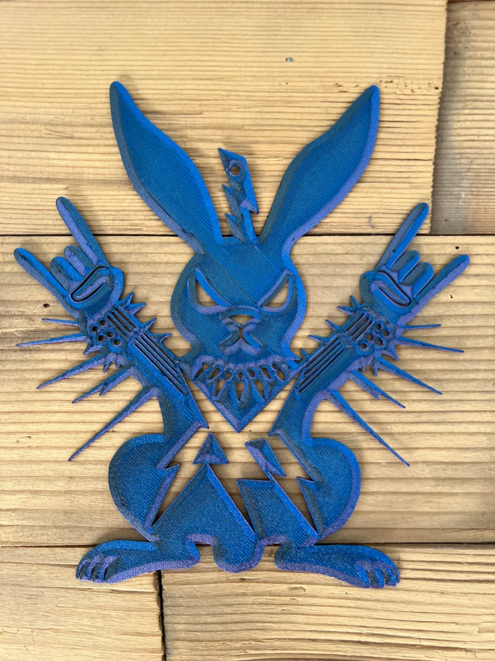 Heavy Metal Rabbit (Wall and Hanger) by krappe - MakerWorld