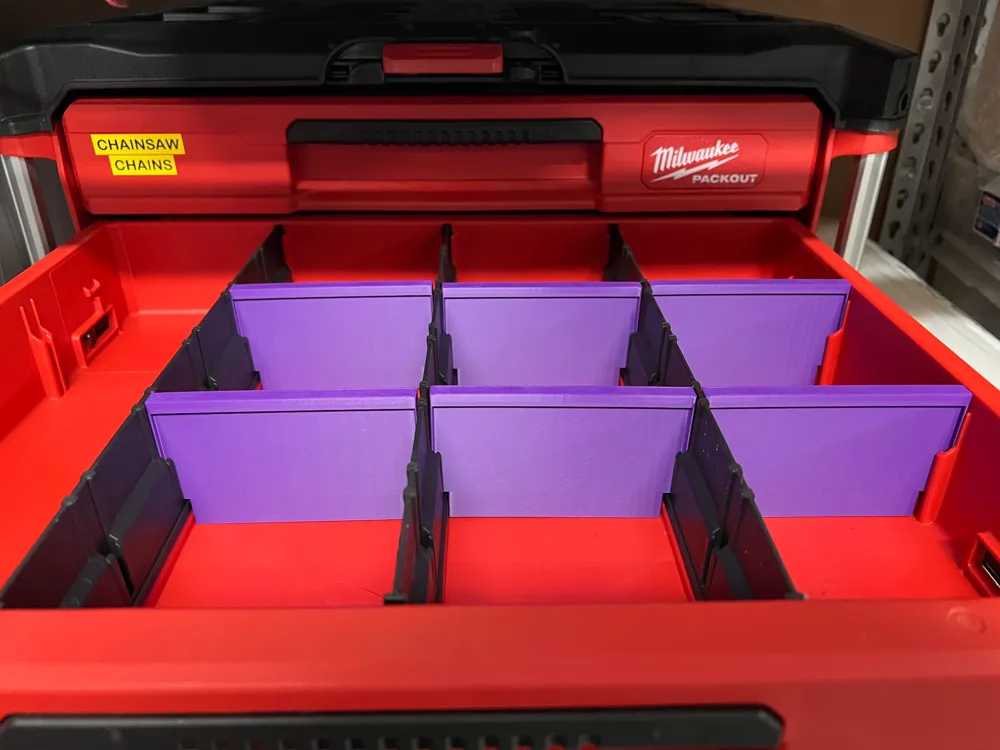 Milwaukee Packout 3 & 4 Drawer (Skinny Drawer) Divider by MediaManGA ...