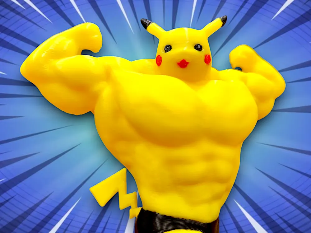 Ultra Swole Pikachu Remixed by Apizaizai MakerWorld: Download Free 3D ...