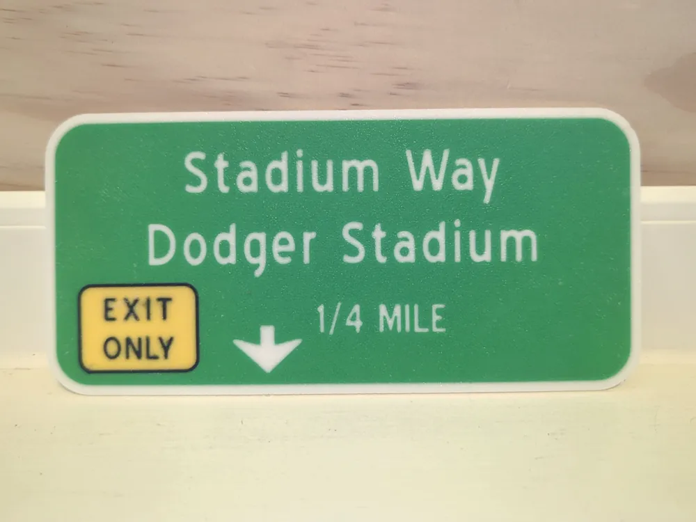 Los Angeles Dodgers Stadium Way Freeway Exit Sign by Euclid Do ...