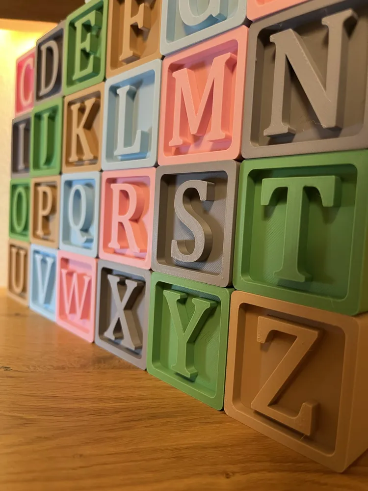 3D Letter Cube A–E Set Decoration, DIY, Gift - Free 3D Print Model ...