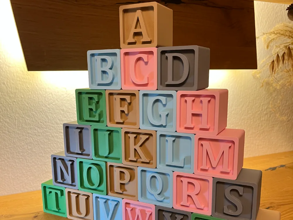 3D Letter Cube A–E Set Decoration, DIY, Gift - Free 3D Print Model ...