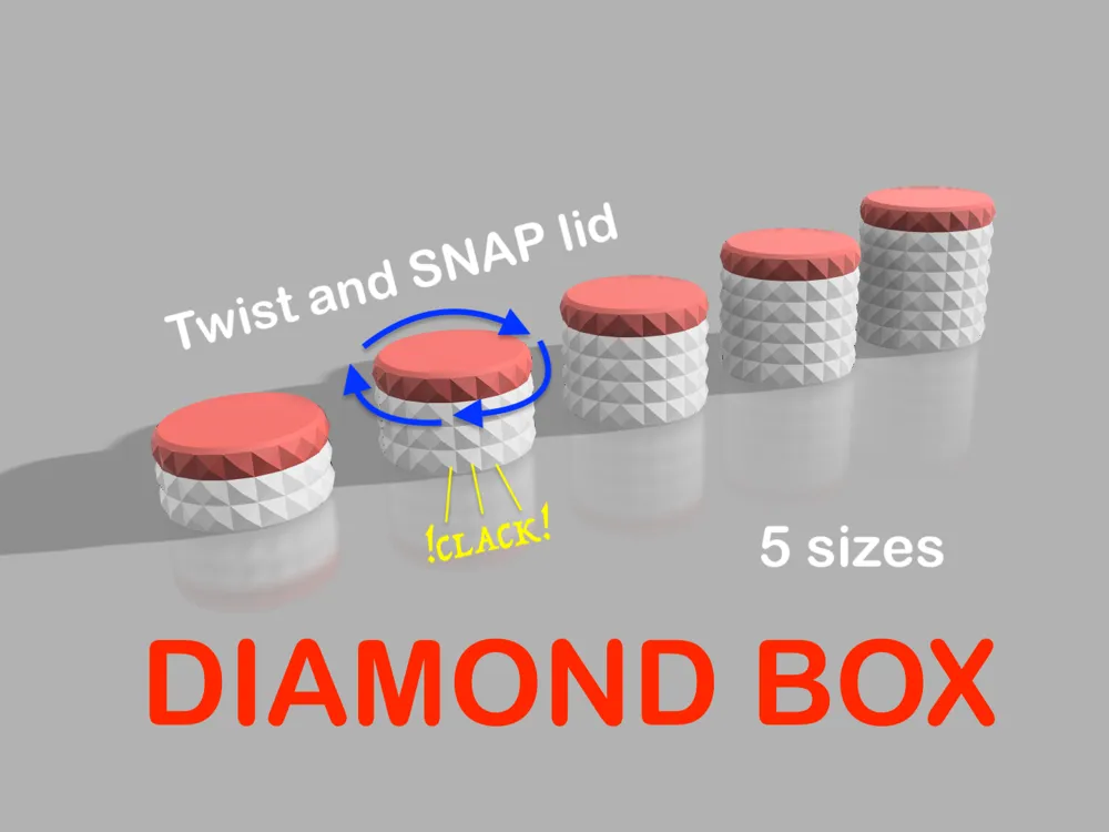 Diamond boxes by Lossamoal MakerWorld: Download Free 3D Models