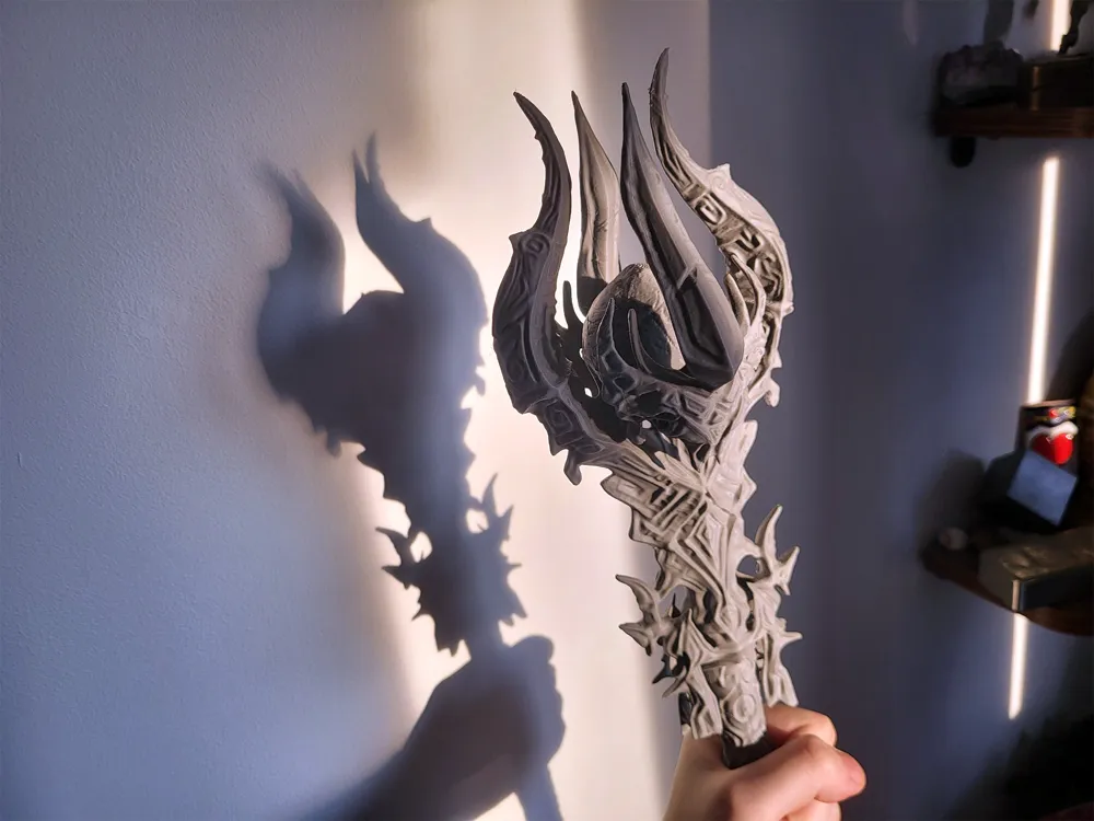 DnD Highly detailed Demonic Scepter Staff by Jonparrish3D - MakerWorld