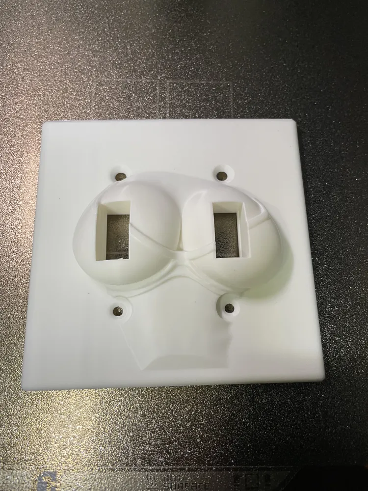 The "Breast" Dual Light Switch Plate Cover Prank - Free 3D Print Model ...