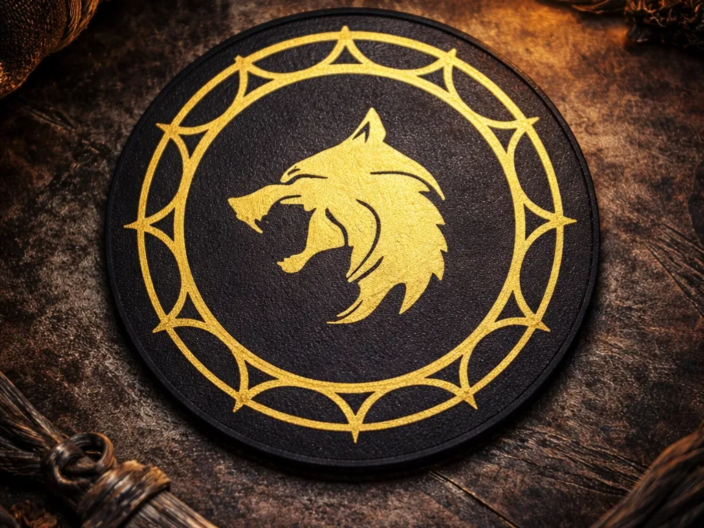 Arcane Wolf Coaster – Fantasy Witch Hunter Style - Free 3D Print Model ...