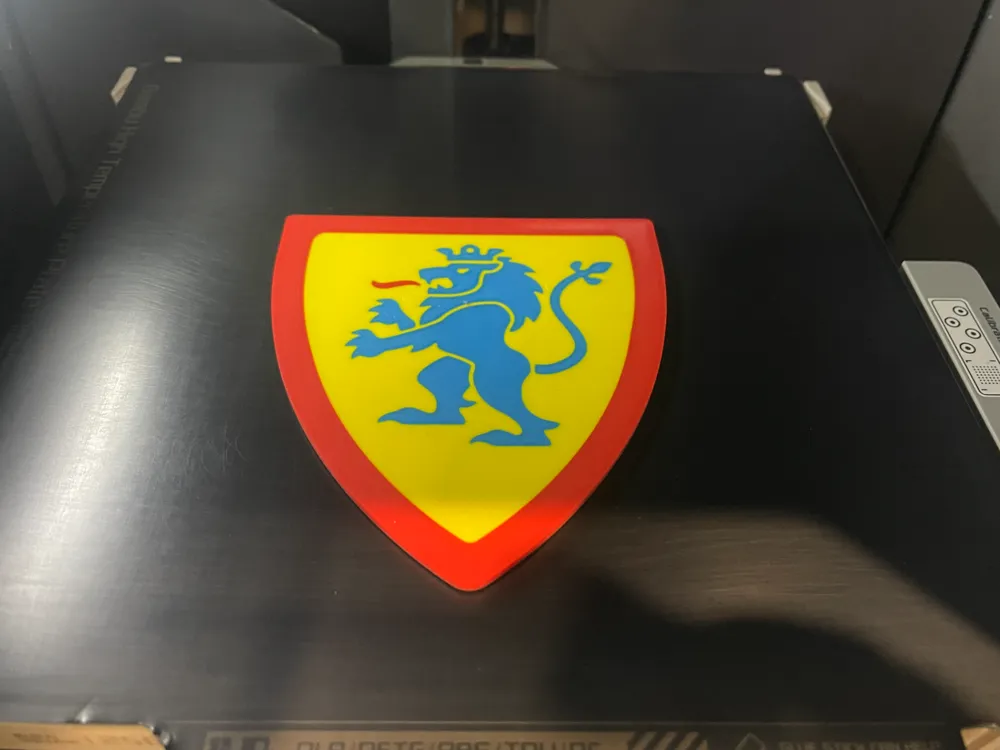 Legos Lion Knight Shield Coaster / Logo Sign by DarkLink - MakerWorld