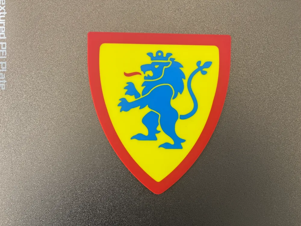 Legos Lion Knight Shield Coaster / Logo Sign by DarkLink - MakerWorld