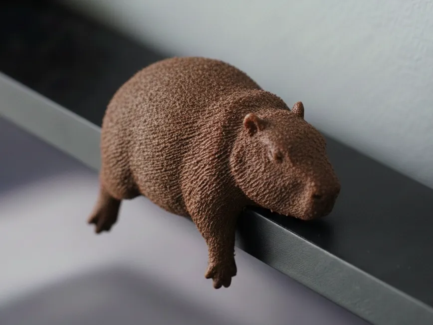 Sleepy Fat Capybara - Monitor Buddy - Free 3D Print Model - MakerWorld