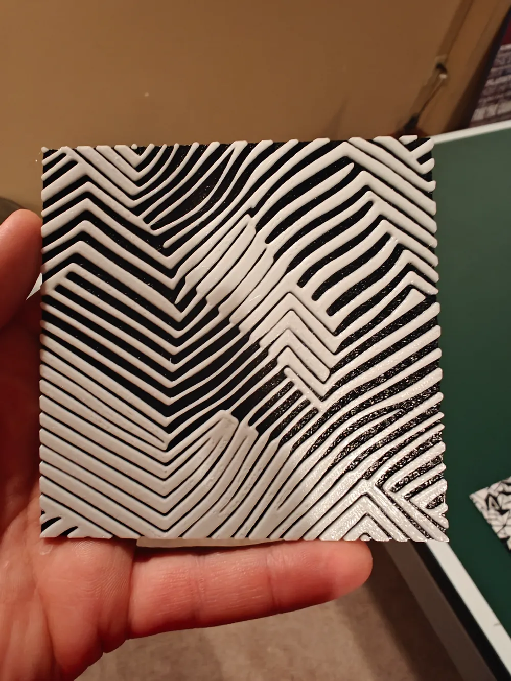 Abstract Black and White Zebra Shaped art by randy.a.lemaster - MakerWorld