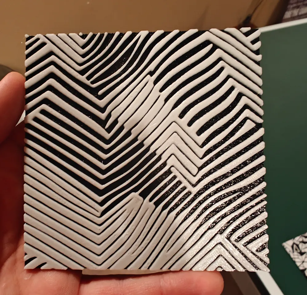 Abstract Black and White Zebra Shaped art by randy.a.lemaster - MakerWorld