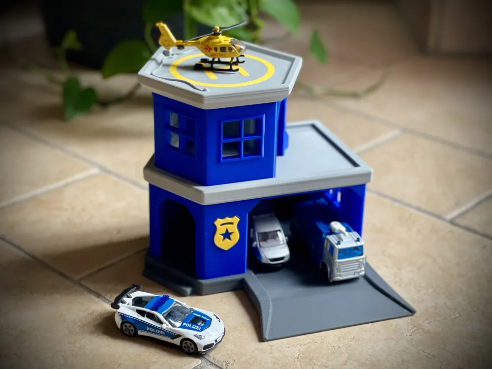 Toy Police Station - Free 3D Print Model - MakerWorld