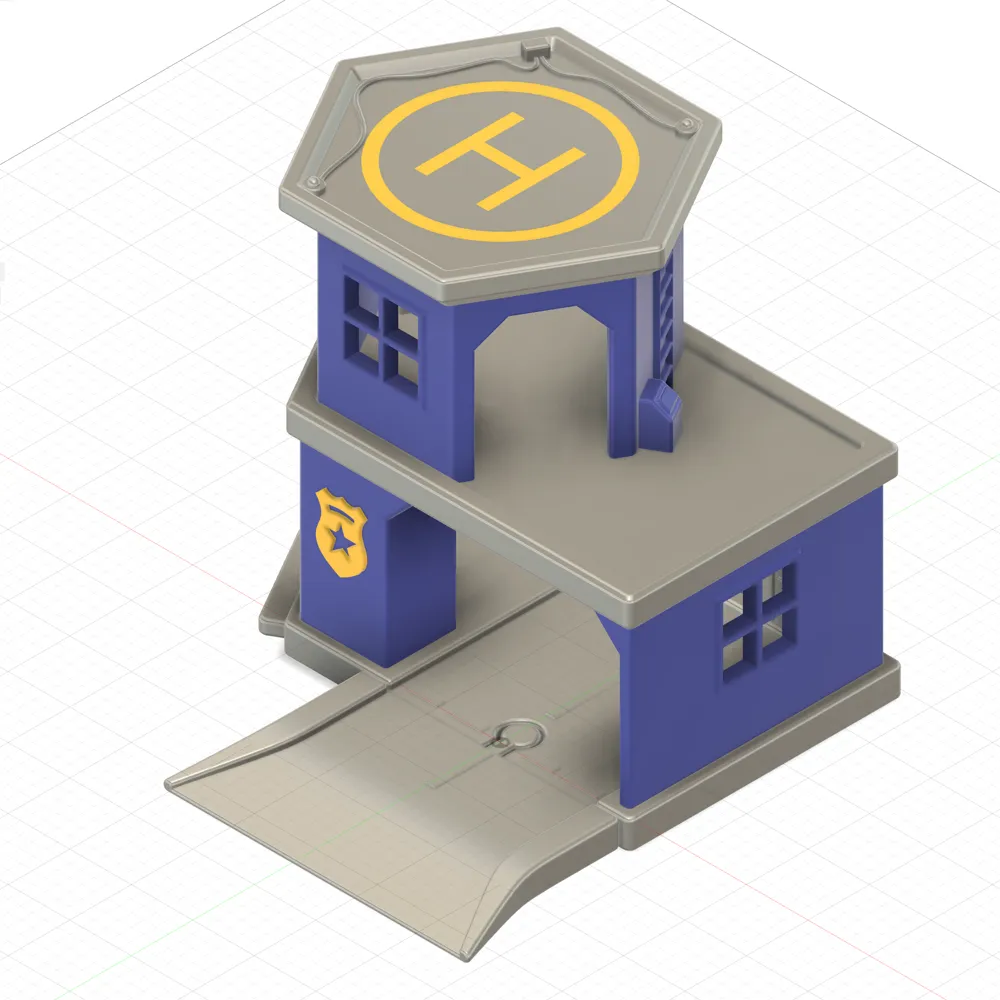 Toy Police Station - Free 3D Print Model - MakerWorld