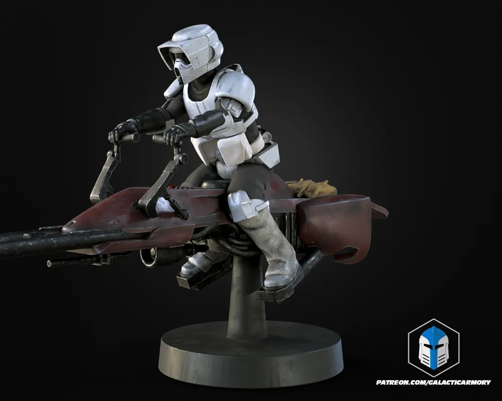 Scout Trooper Miniature - Free 3D Print Model - MakerWorld
