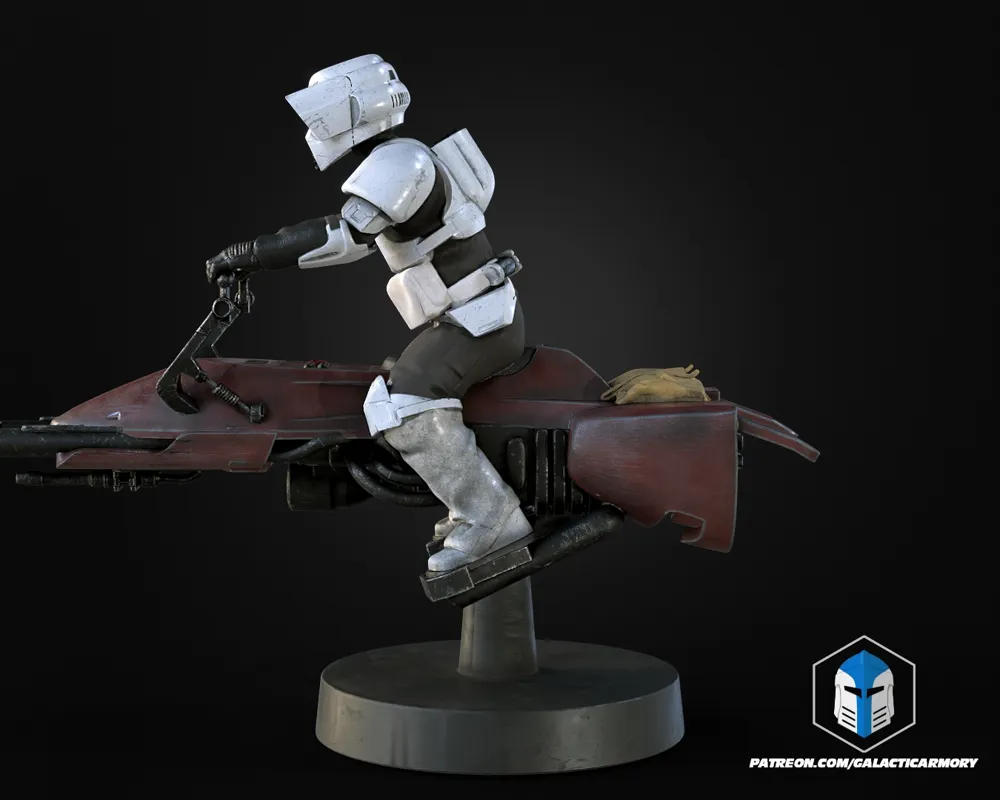 Scout Trooper Miniature - Free 3D Print Model - MakerWorld