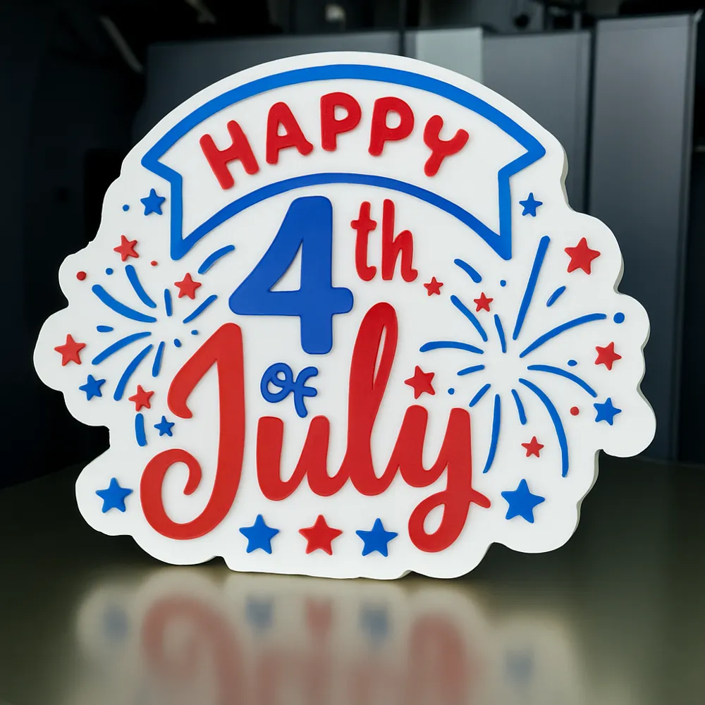 Happy 4th of July Sign by The Arcane Nook MakerWorld: Download Free 3D ...