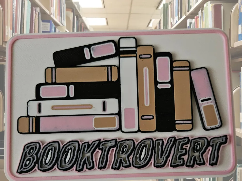 Booktrovert Bookshelf Decor by SwiftPrint - MakerWorld