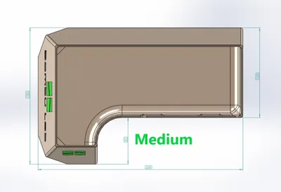 Poop Chute with optional magnets, for X1/P1 series by 3DTechBase - MakerWorld