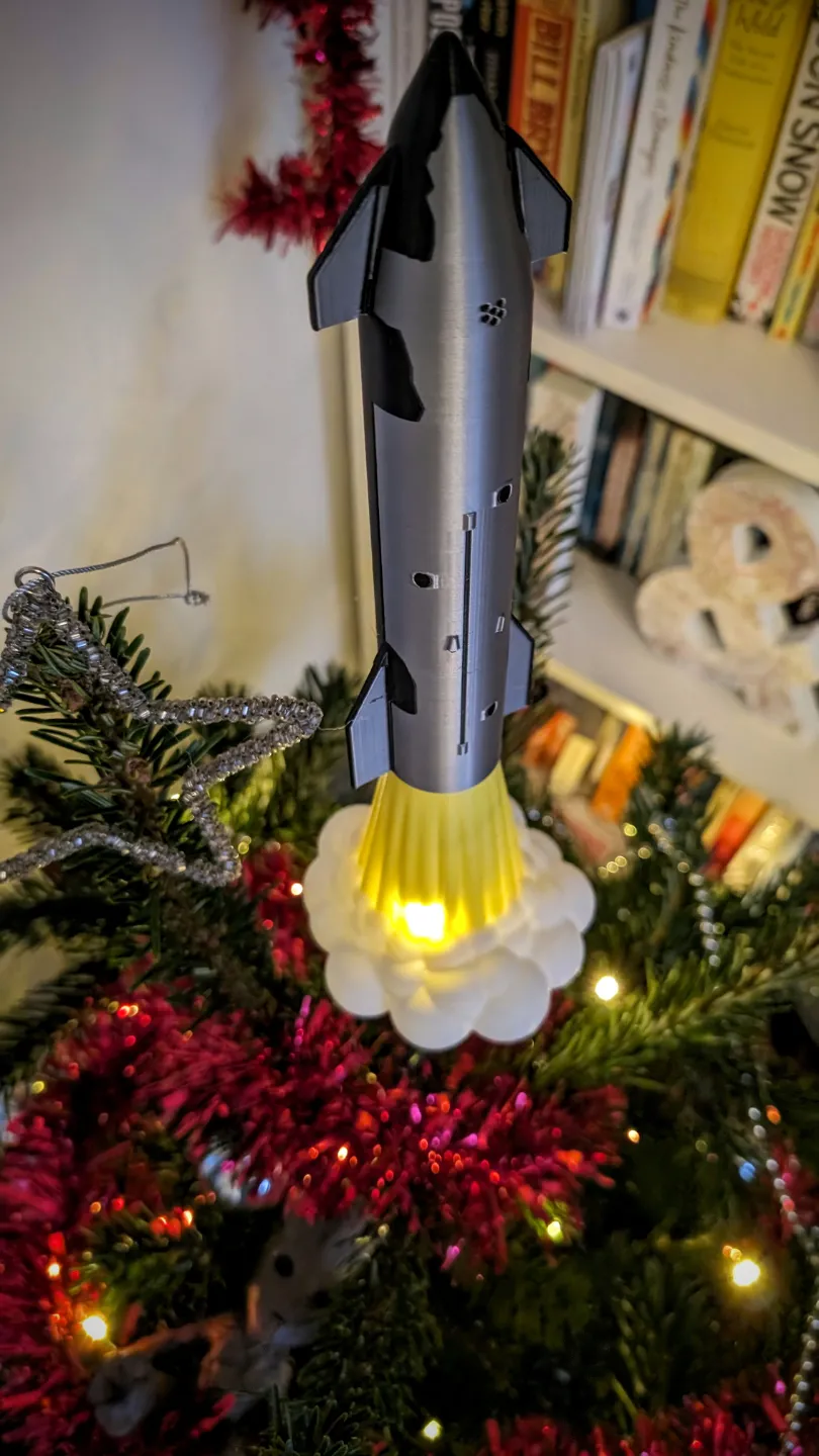 Starship Rocket Model (Freestanding or TreeTopper) by ByteSlinger ...